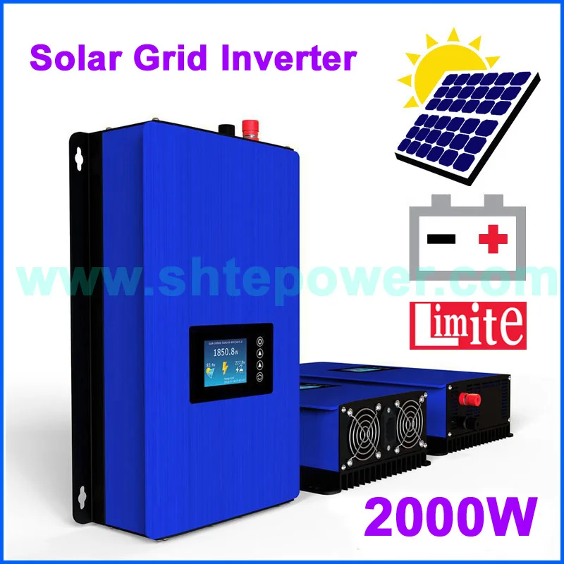 2000w Mppt Solar Power On Grid Tie Inverter With Limiter 45-90vdc Ac ...