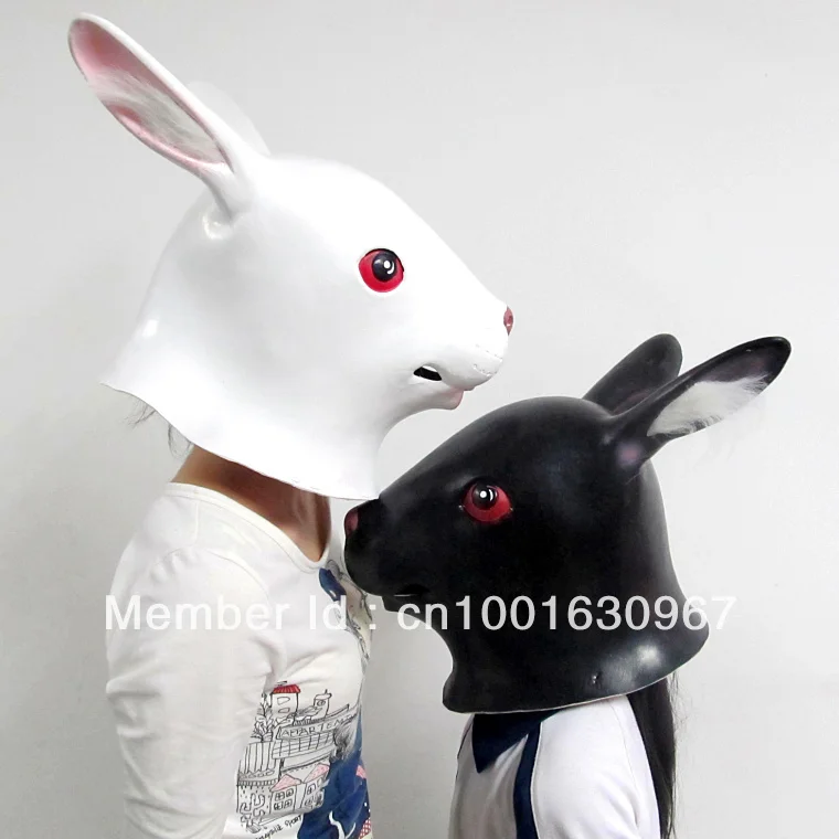 Creepy Cute Rabbit Mask Head Halloween Mask, Cosplay Bunny Mask-in ...