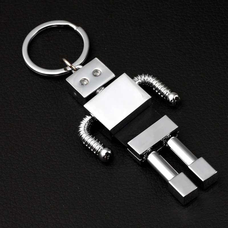 rotatable robot keychain key ring 3D key chain key holder creative ...