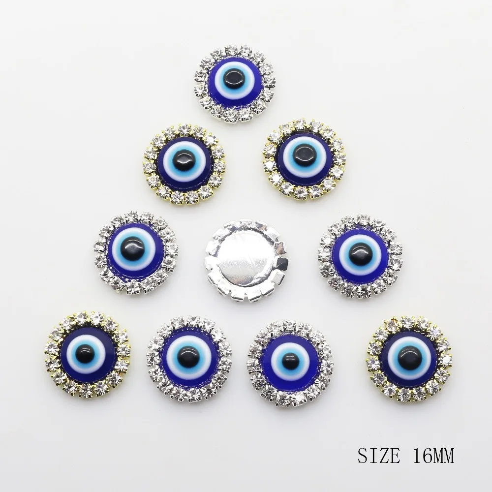 10pcs/lot 16MM Round Rhinestone Buttons for Clothing Crystal Acrylic ...