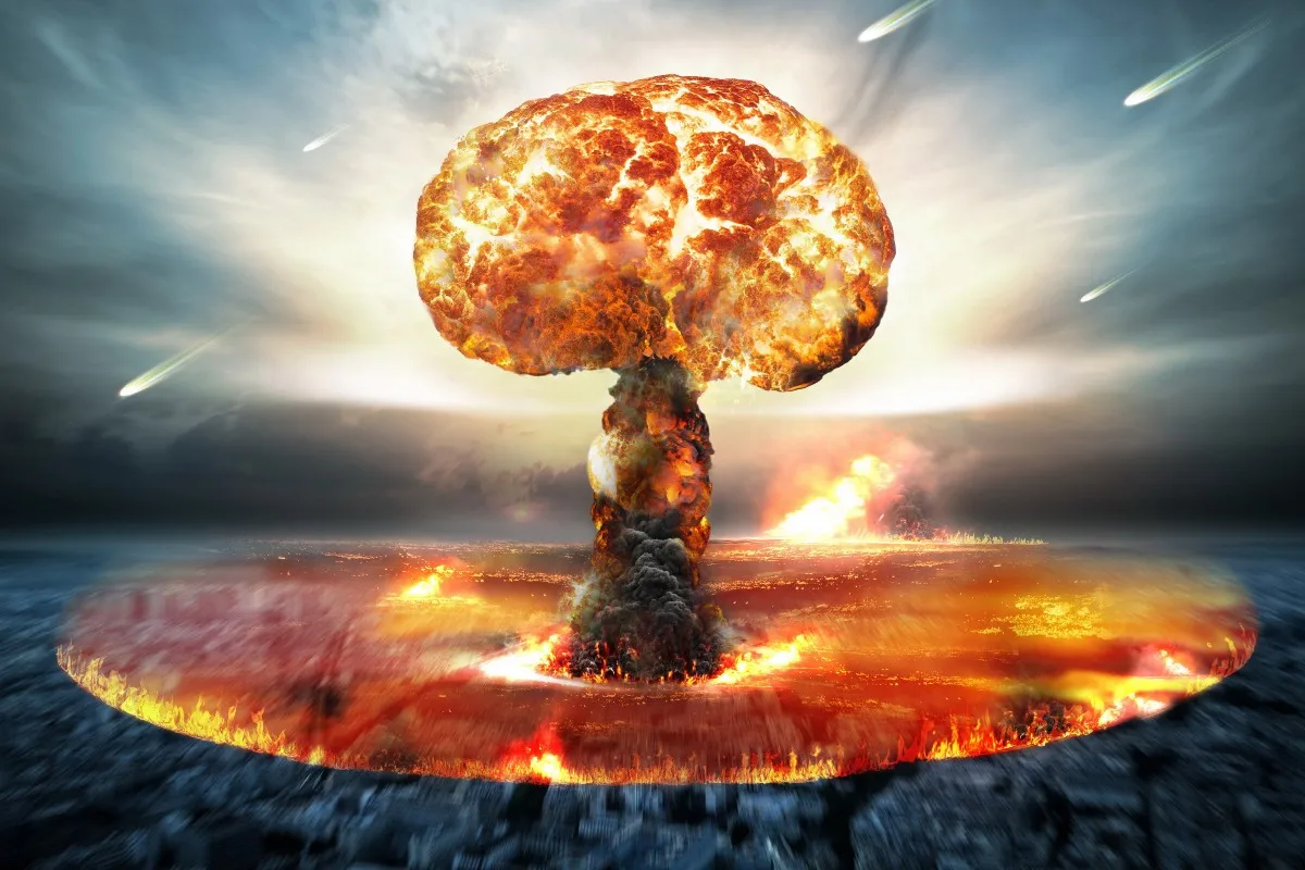 wall decor canvas fabric poster custom print bomb of nuclear explosion ...