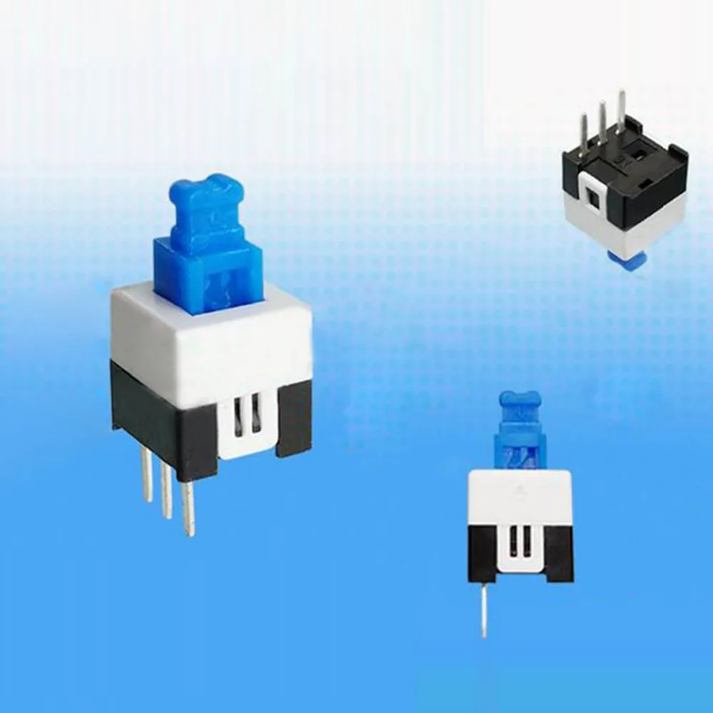 50pcs 7*7mm push button switch self/non self locking switch 3 pins ...