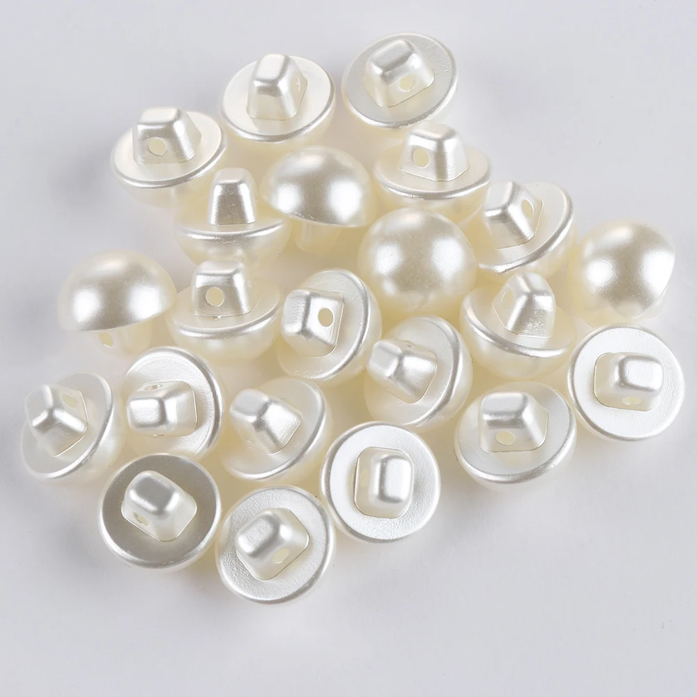 50PCS 10mm Round Sewing Pearl Buttons Mushroom Buttons for Clothing ...