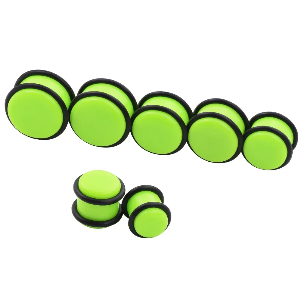 6pair mixed size 10 20mm acrylic Ear Tunnels Gauges Ear Stretcher ...