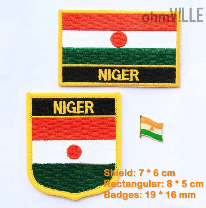 Niger Flag Patch Iron On Patches 100% Quality Guarantee Flag Embroidered Patches + Low Cost ...