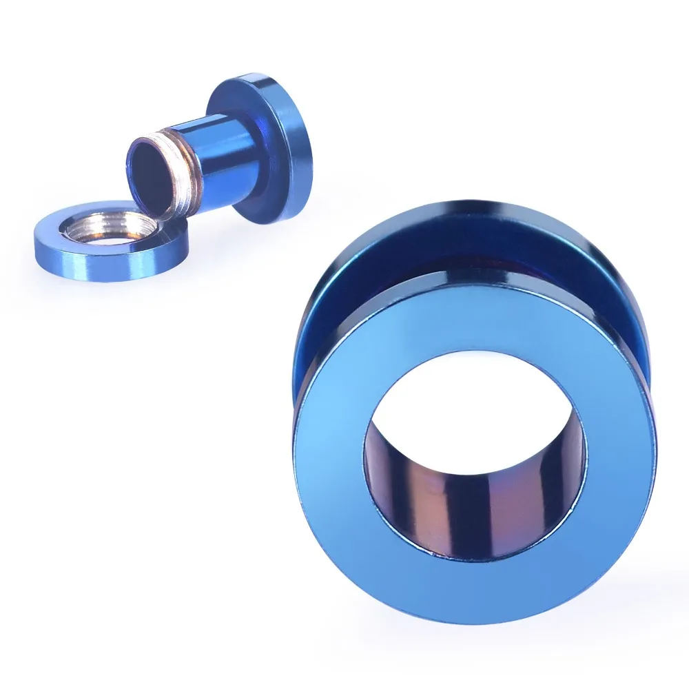 7pair/lot 2 10mm Plugs Tunnels Piercing Jewelry 316L Stainless Steel ...