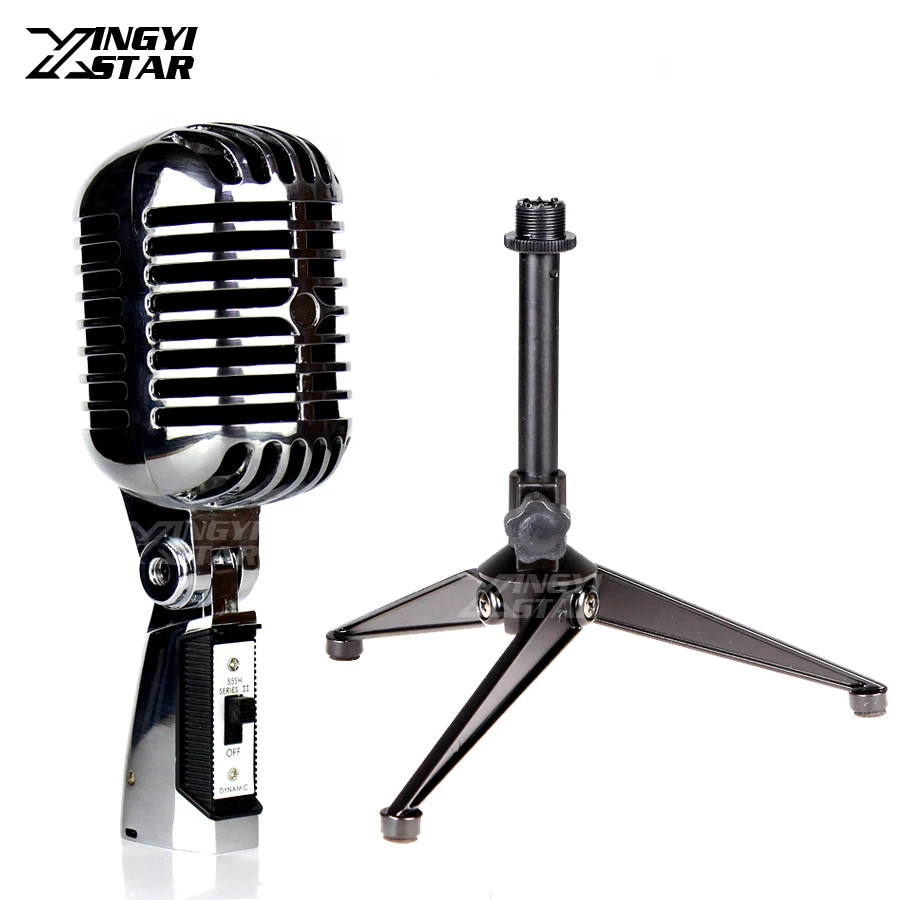 Retro Microphone With Stand