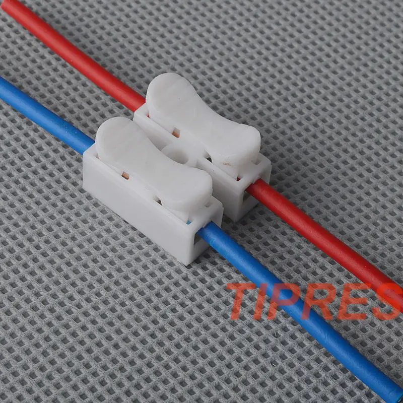 100pcs 2 Pin Push Quick Cable Connector Terminal Wiring Terminal 10a ...