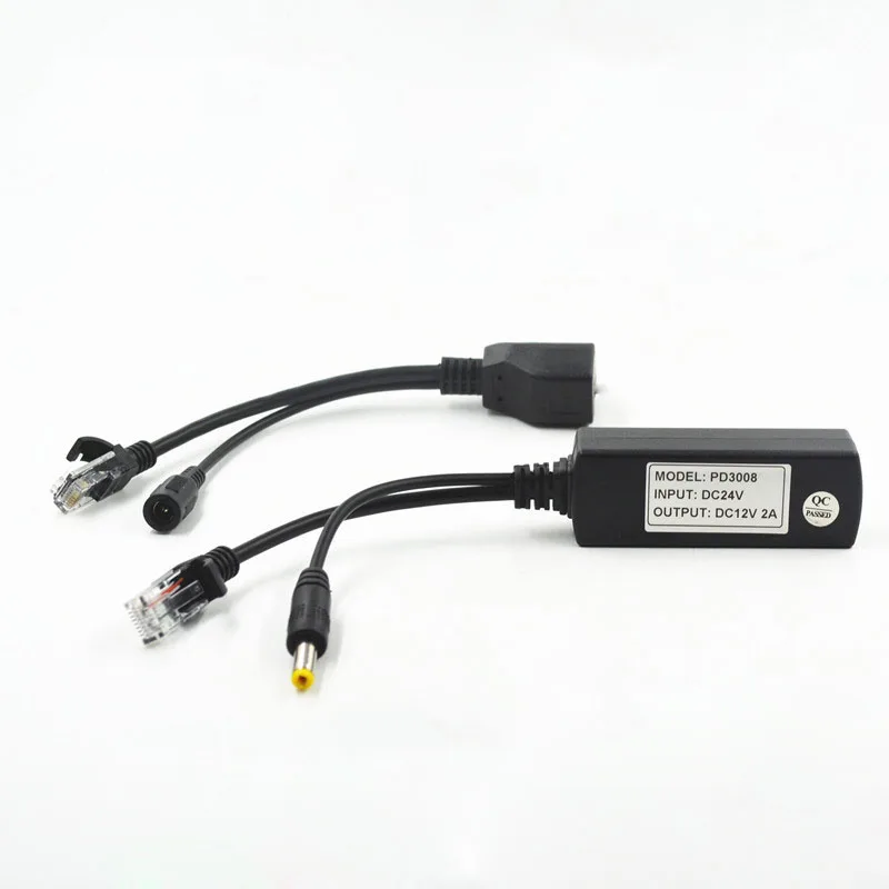 4pcs(2pair) POE Connector Adapter Cable RJ45 POE Separator + POE ... 4pcs(2pair) POE Connector Adapter Cable RJ45 POE Separator + POE ...