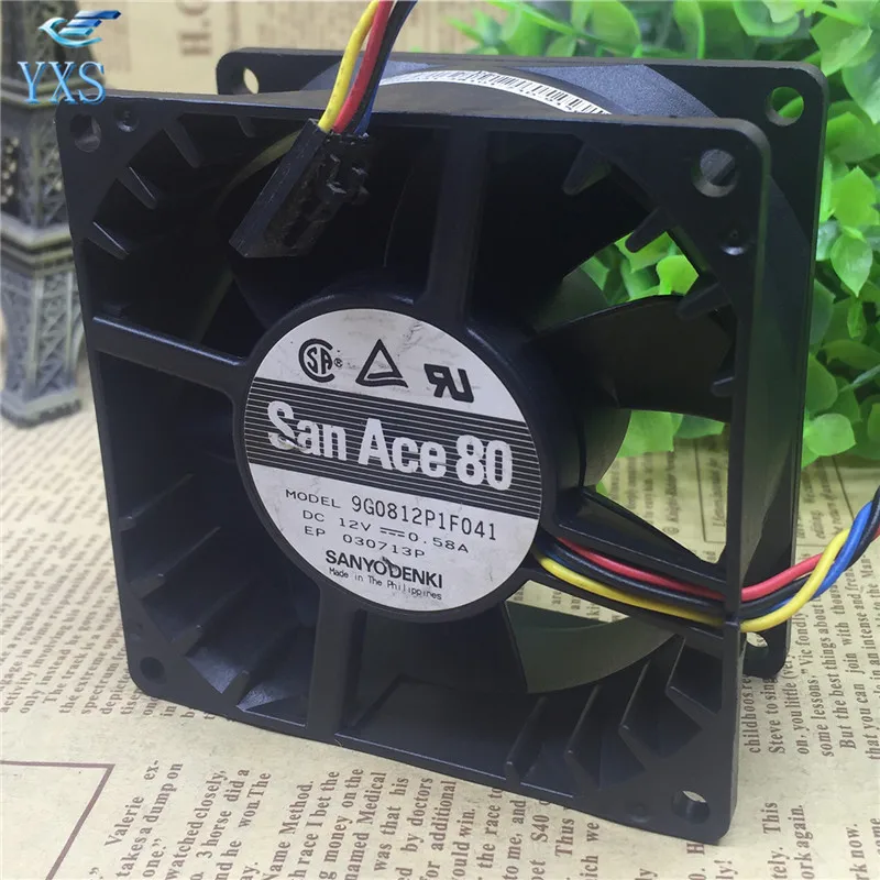 9G0812P1F041 DC 12V 0.58A 8038 8CM 80*80*38mm 4 Wires Server PWM Silent ...