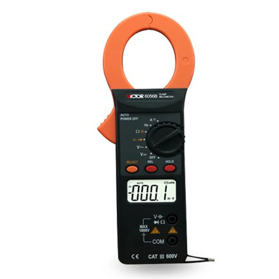 6056B Clamp Meter , Digital Clamp table, Multimeter 3/4 AC/DC large LCD ...