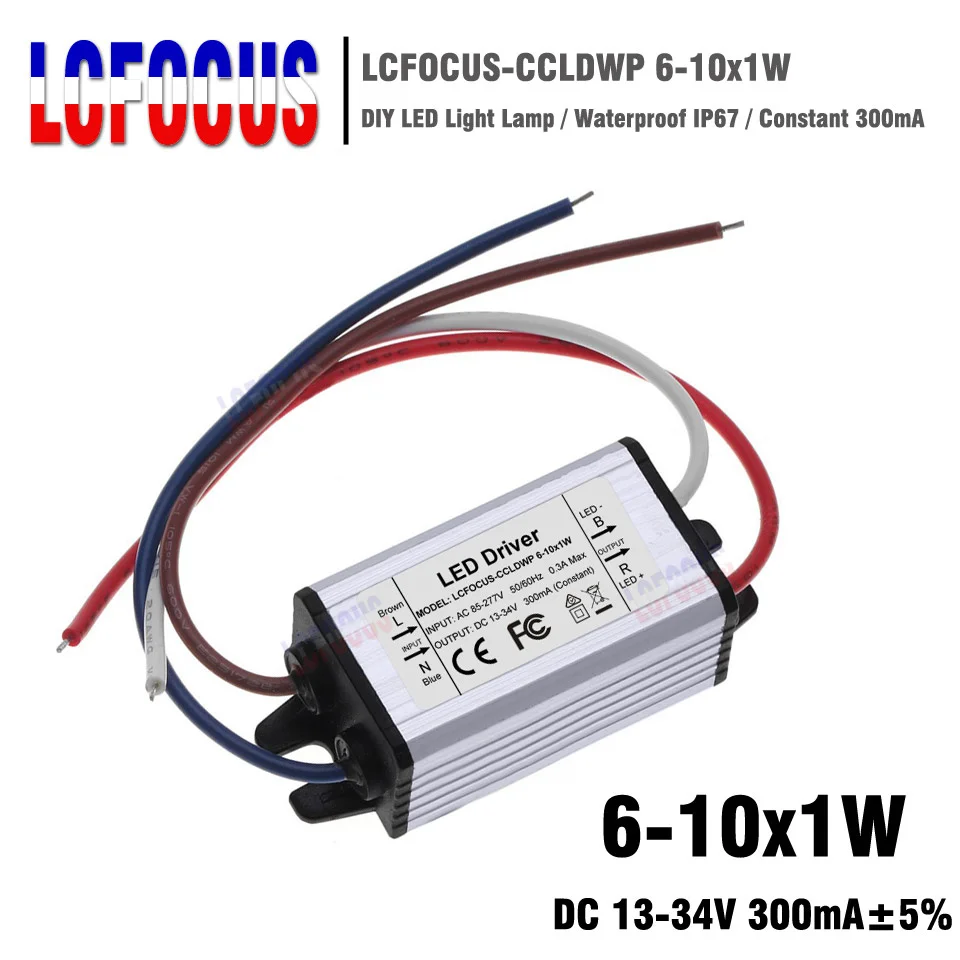 LED Driver 6 10x1W 6W 7W 8W 9W 10W Constant Current 300mA 6 7 8 9 10 W ...