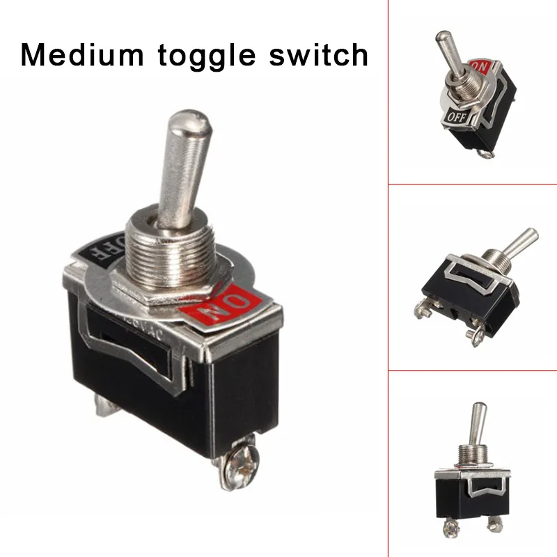 Newest 5/10pcs Toggle Switch Heavy Duty 20A 125V SPST 2 Terminal ON/OFF ...