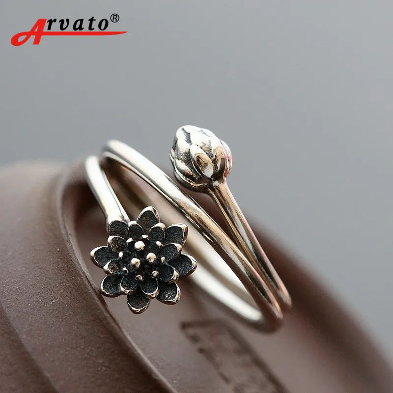 Retro REAL.Solid 925 Sterling Silver Rings for Women Jewelry 3 layers ...