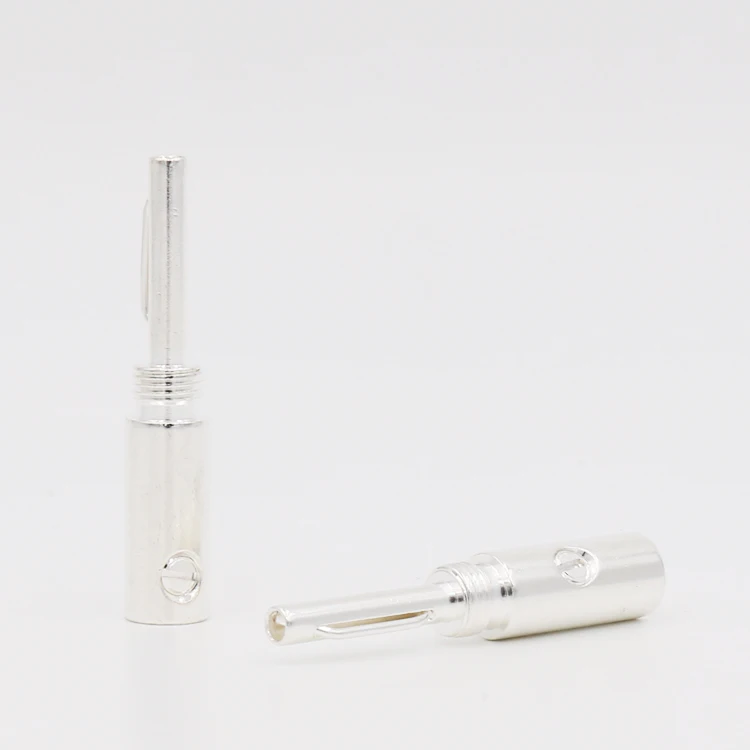 New 8pcs/lot Silver Plated Banana Plug Banana Adapter Silver Banana ...