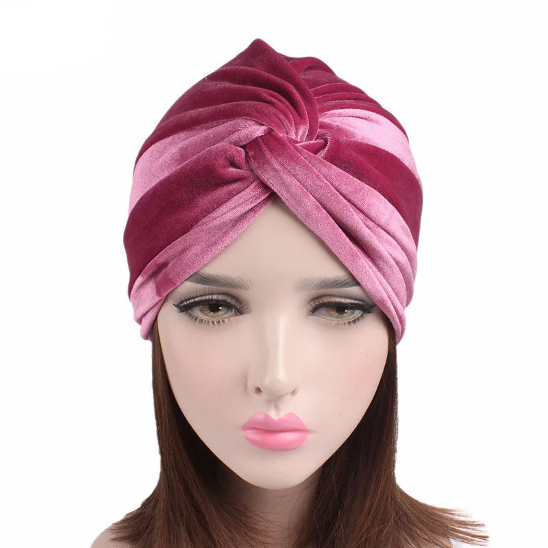 New Women Turban Hats India Caps Muslim Turban Hat Cap Lady Casual Head ...