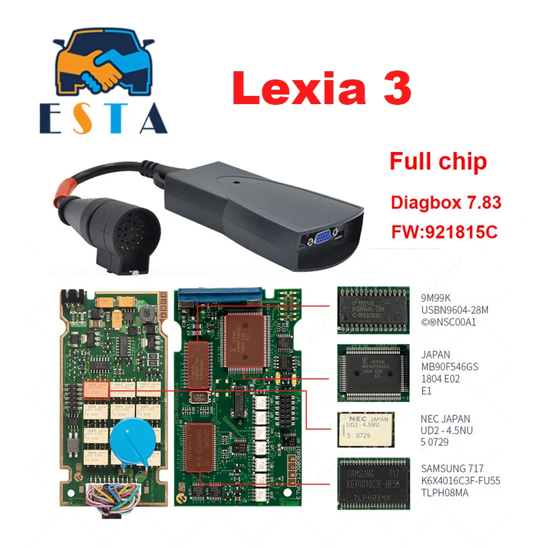 Lexia 3 Full Chip Diagbox 7.83 OBD2 Auto Scaner 921815C Chip Lexia3 ...