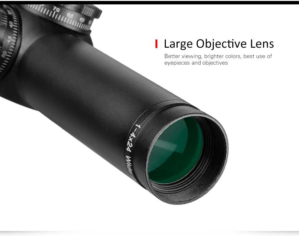 EB 1-4x24 Wide Angle Hunting Riflescope Illuminated Red Green Dot Sight ...