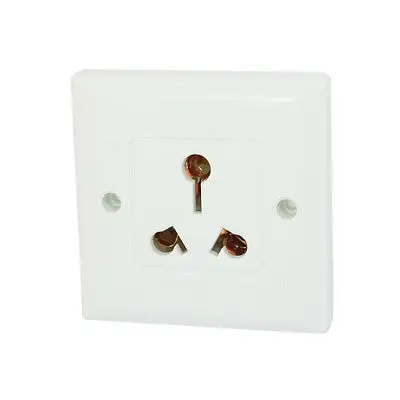 AC 250V 16A 3 Round Pin 3 Pin AU Two Way Socket Wall Outlet Plate Panel ...