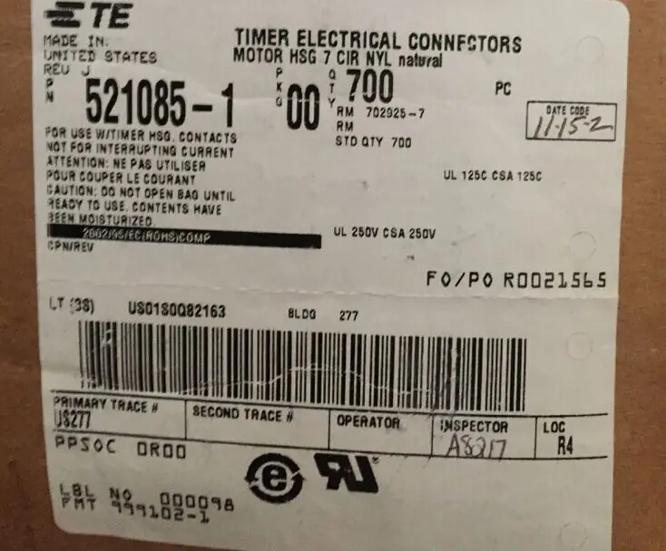 520185-1-TYCO-connectors-TE-connectors-AMP-connectors-terminals-100-new ...