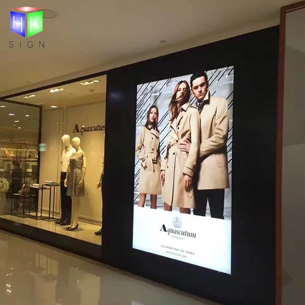 wall mounted slim led backlit frame light box for advertising display ...