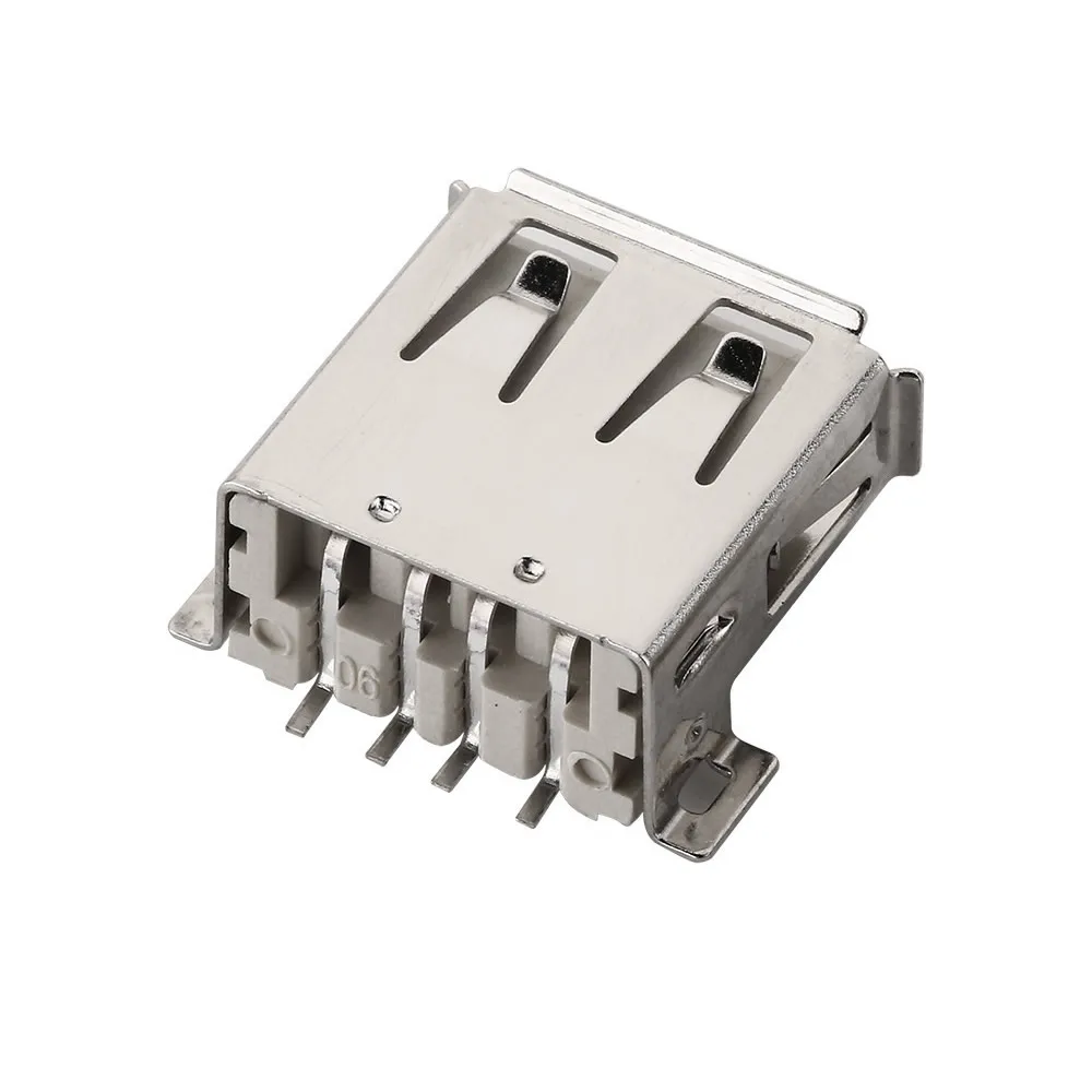 USB 2.0 4Pin A Type Female Socket Connector Curly Mouth for Data ...
