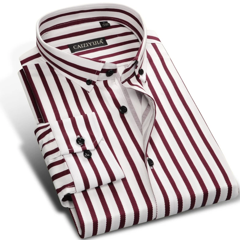 Fashion Brand Striped Shirt Men Long Sleeve Slim Fit Formal Business fashion-brand-striped-shirt-men-long-sleeve-slim-fit-formal-business