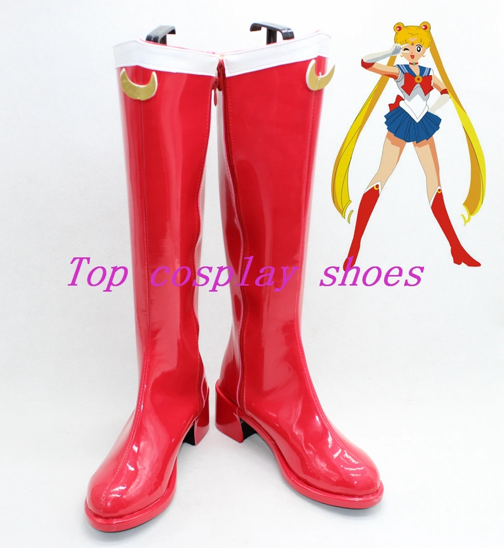Sailor Moon Crystal red cosplay Shoes Boots shoe boot New version ...