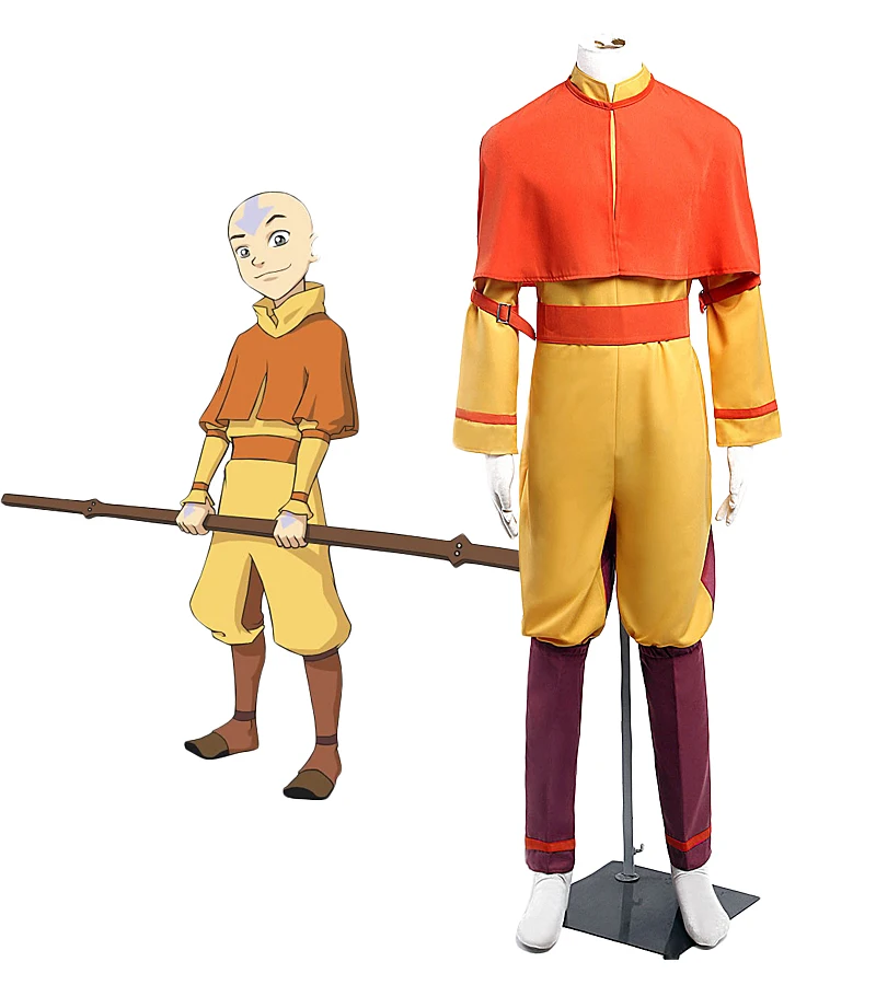 Anime avatar cosplay avatar aang cosplay traje conjunto completo feito ...