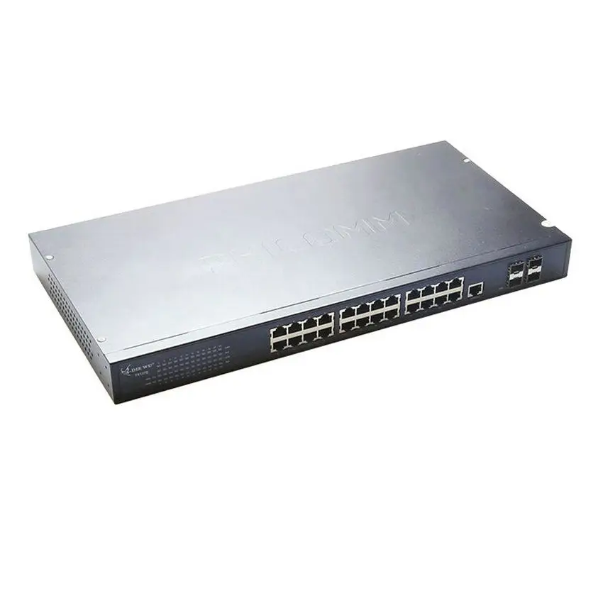 Switch Gigabit 24 Porta Elétrica Porta 4 Fibe Óptica 10/100/1000 Mbps ...