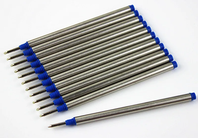 10Pcs/Helix Blue Black Rollerball Pen Refill 0.7mm Refills for Roller ...