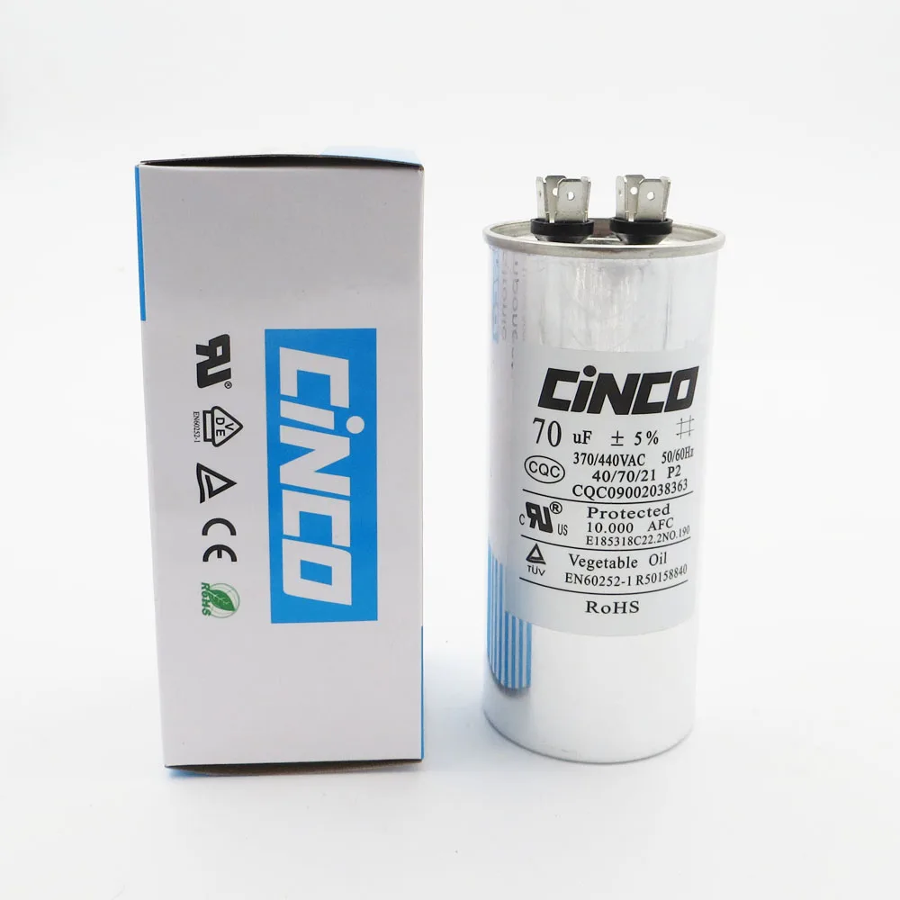 70 uF 370/440 VAC Run Capacitor Air Conditioner Compressor Motor Start ...