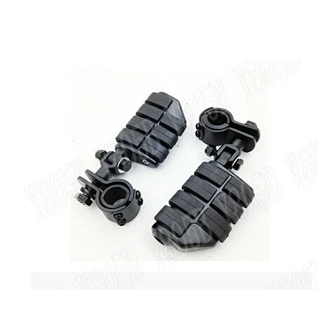 Black Front Left & Right Footrest Foot Pegs For Motorcycle Street Bike ...