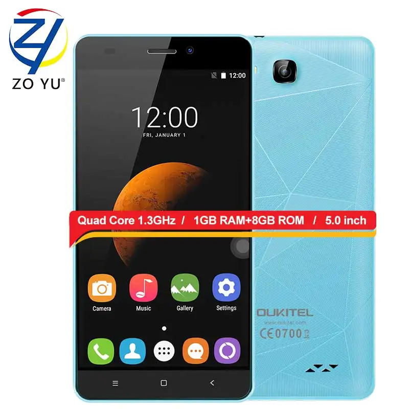Original Oukitel C3 Cellphone Android 6.0 MT6580 Quad Core 5.0 Inch HD ...