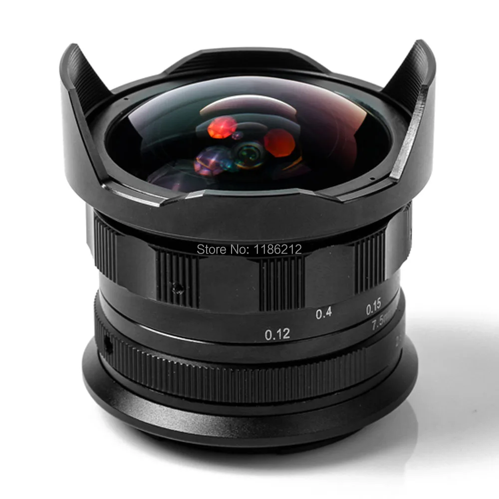 Zlkc 7.5mm F/2.8 Micro Single Camera Fisheye Lens 180 Degree Angle M4/3 ...