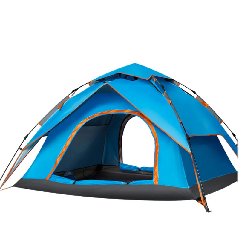 SYT 4 double layer 3 4 person large big pop up backpacking tent ...