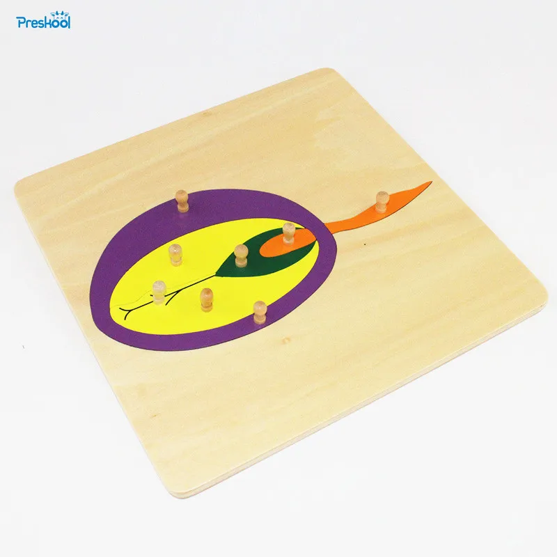 Baby Toy Kids Montessori Seed Puzzle Animal For Children Wood For Early ...