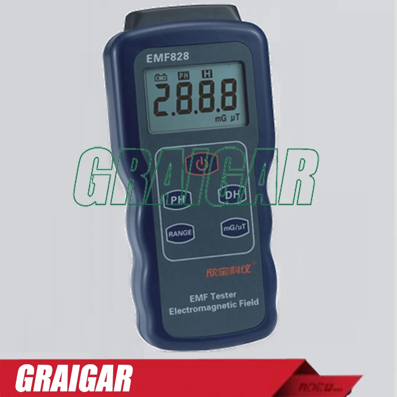 Field Intensity Meter EMF828 Digital Low Frequency Magnetic EMF Meter ...