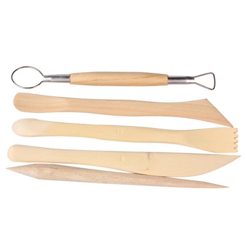 5pcs/set 6inch Sculpting Clay Sculpture Tools Set Wax Carving Shapers ...
