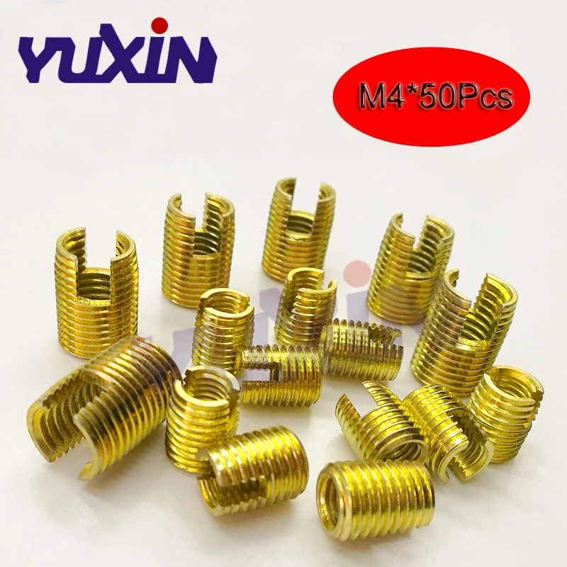 50pcs-M4-Self-Tapping-Thread-Insert-Screw-Bushing-M4-M6-5-8mm-302 ...