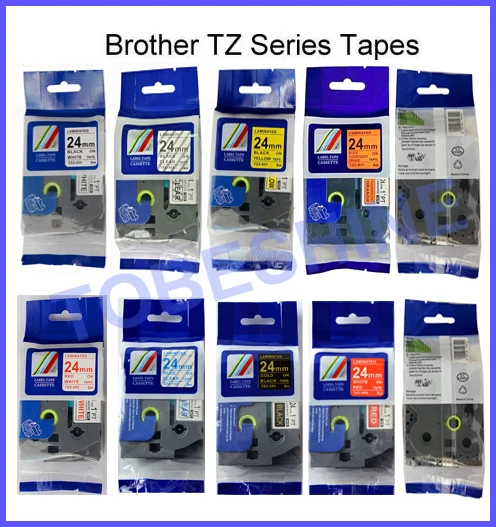 compatible mix colors TZE251 TZe451 tze651 24mm tz laminated label ...