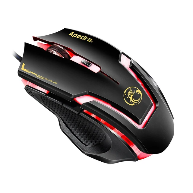 Get Cheap-APEDRA A9 Wired Gaming Mouse 3200DPI USB Optical Mouse 6 ...
