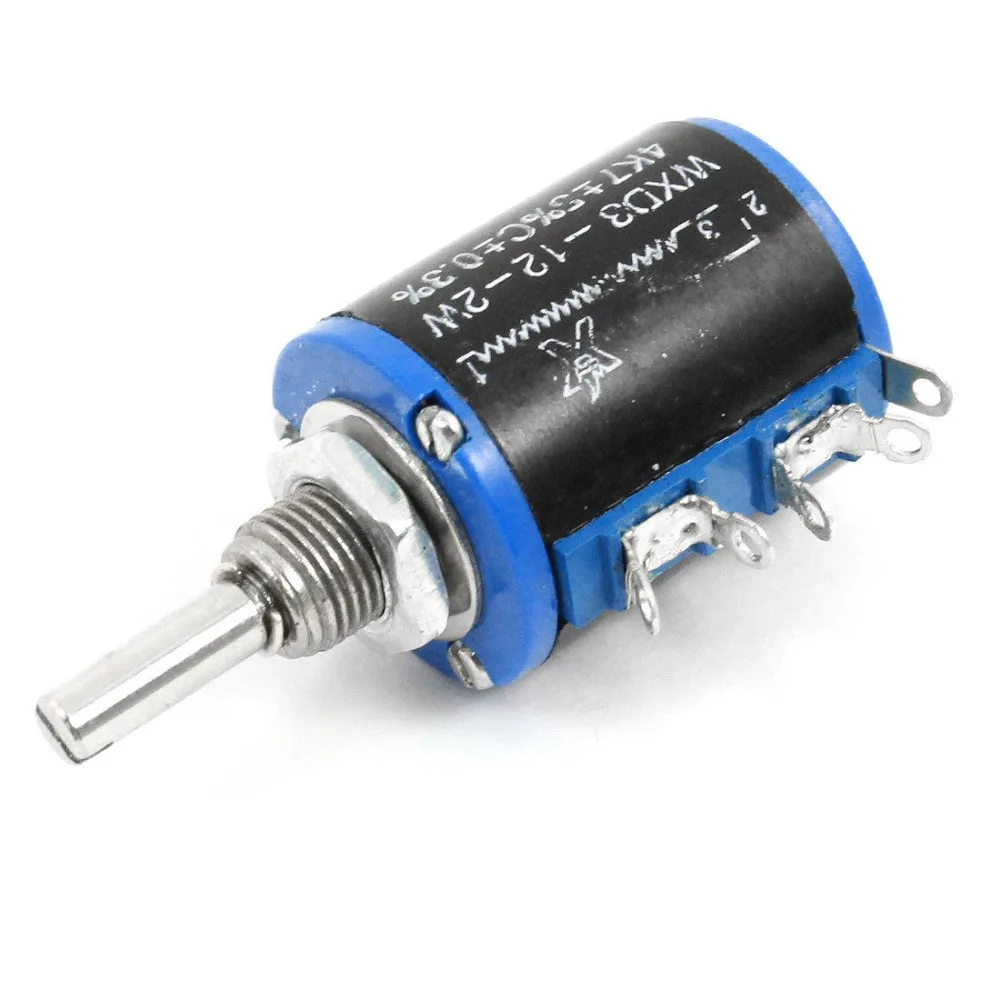 WXD3 12 4.7K Ohm 2W Rotary Wirewound Multiturn Taper Pot Potentiometer ...