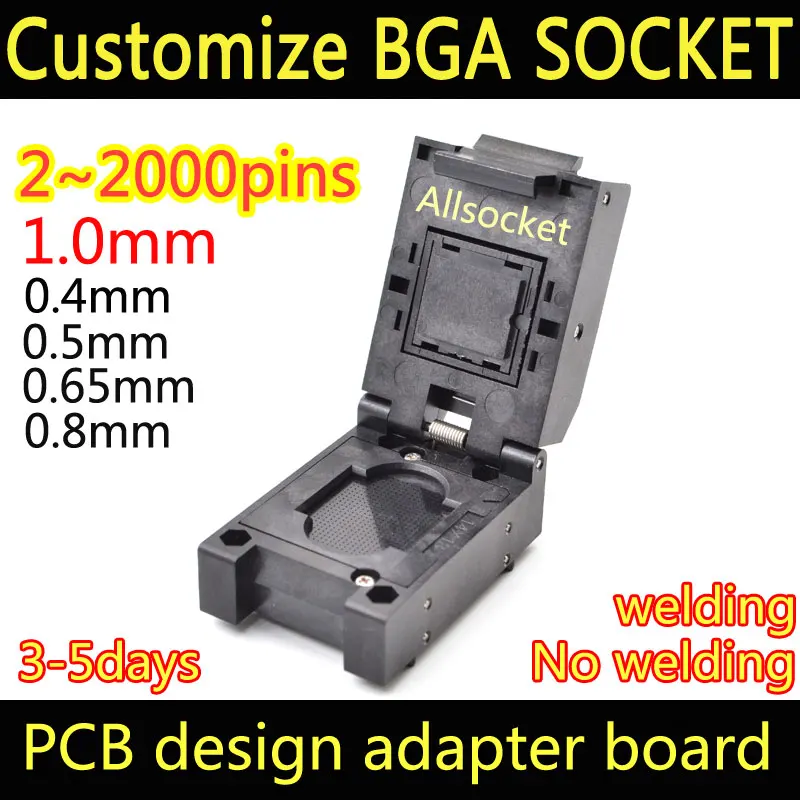 BGA100-BGA-Socket-1-0mm-adapter-Custom-made-socket-Customized-Test-Jig ...