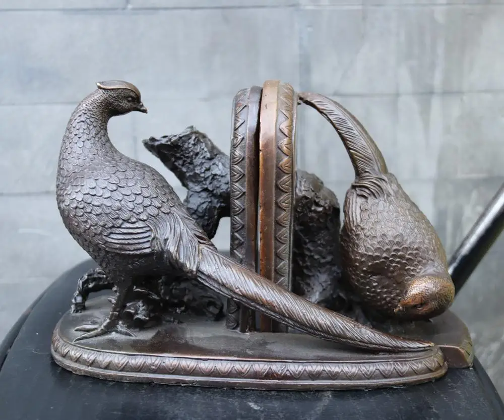 Estatua-de-Animal-de-Urraca-de-dos-piezas-9-4-pulgadas-China-bronce ...