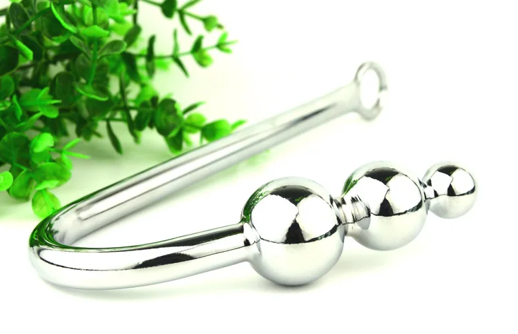Waterproof Stainless Steel Anal Hook Metal Butt Plug With Ball Anal