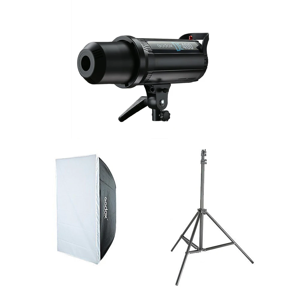 1x Godox De400 Studio Flash + 60x90cm Softbox + Light Stand Kit - Photo ...
