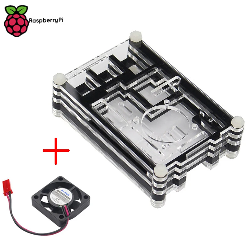 Raspberry-Pi-3-Model-B-Case-Acrylic-Case-with-Cooling-Fan-9-Layers ...