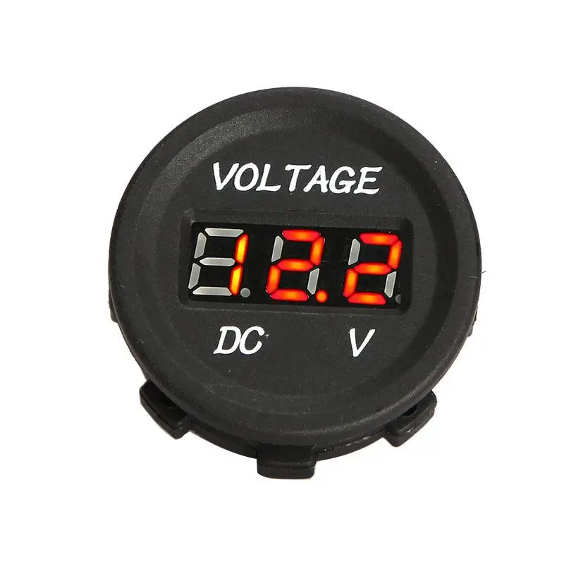 Red LED Digital Display Voltmeter Voltage Socket Gauge Panel Monitor ...