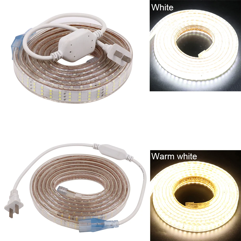 AC 110V SMD 2835 264Leds/m Led Strip Light Three Row Waterproof ...